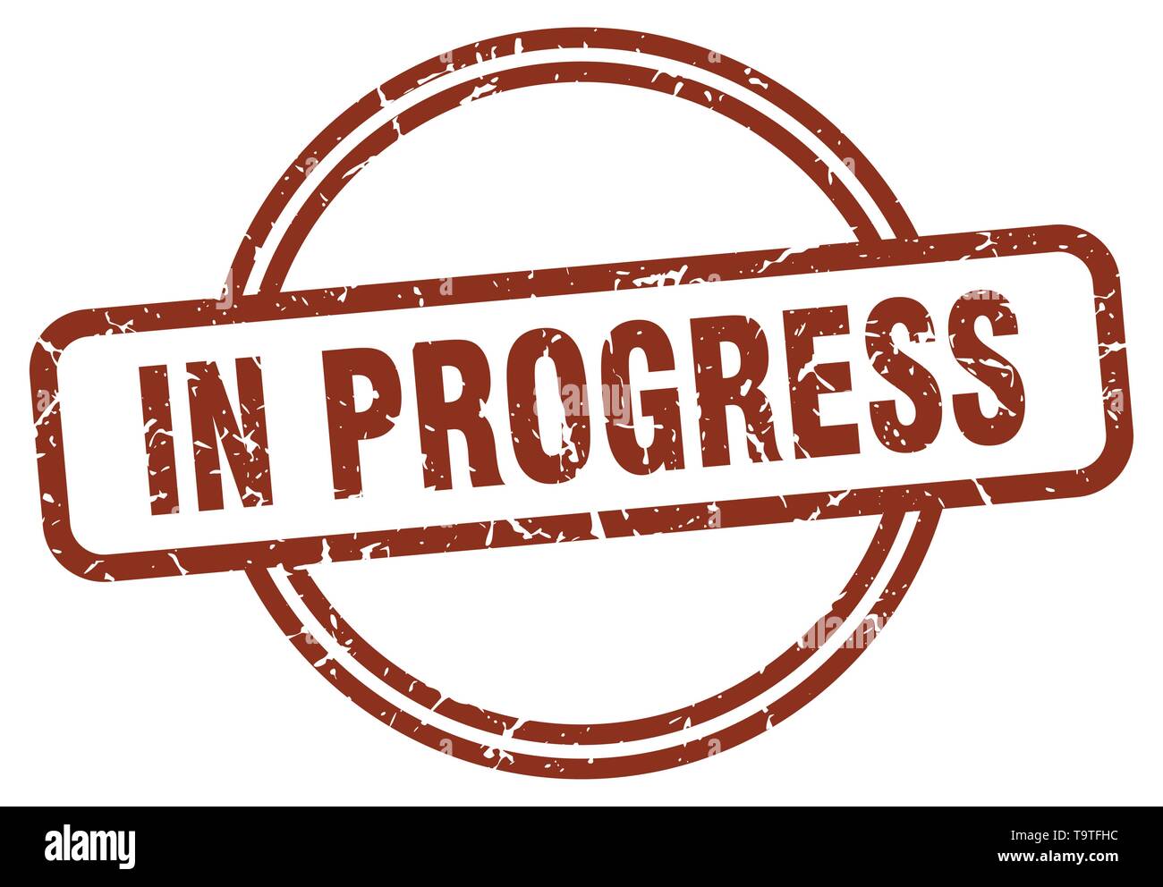 in progress stamp isolated on white Stock Vector Image & Art - Alamy