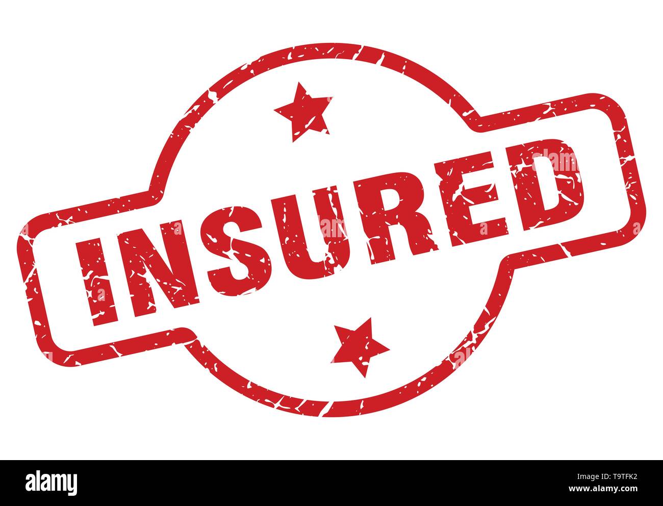 insured stamp isolated on white Stock Vector Image & Art - Alamy