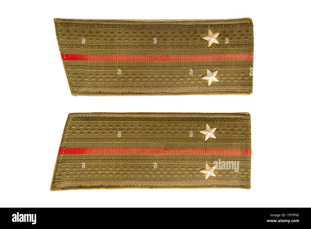 Soviet army officer shoulder strap isolated on the white background ...