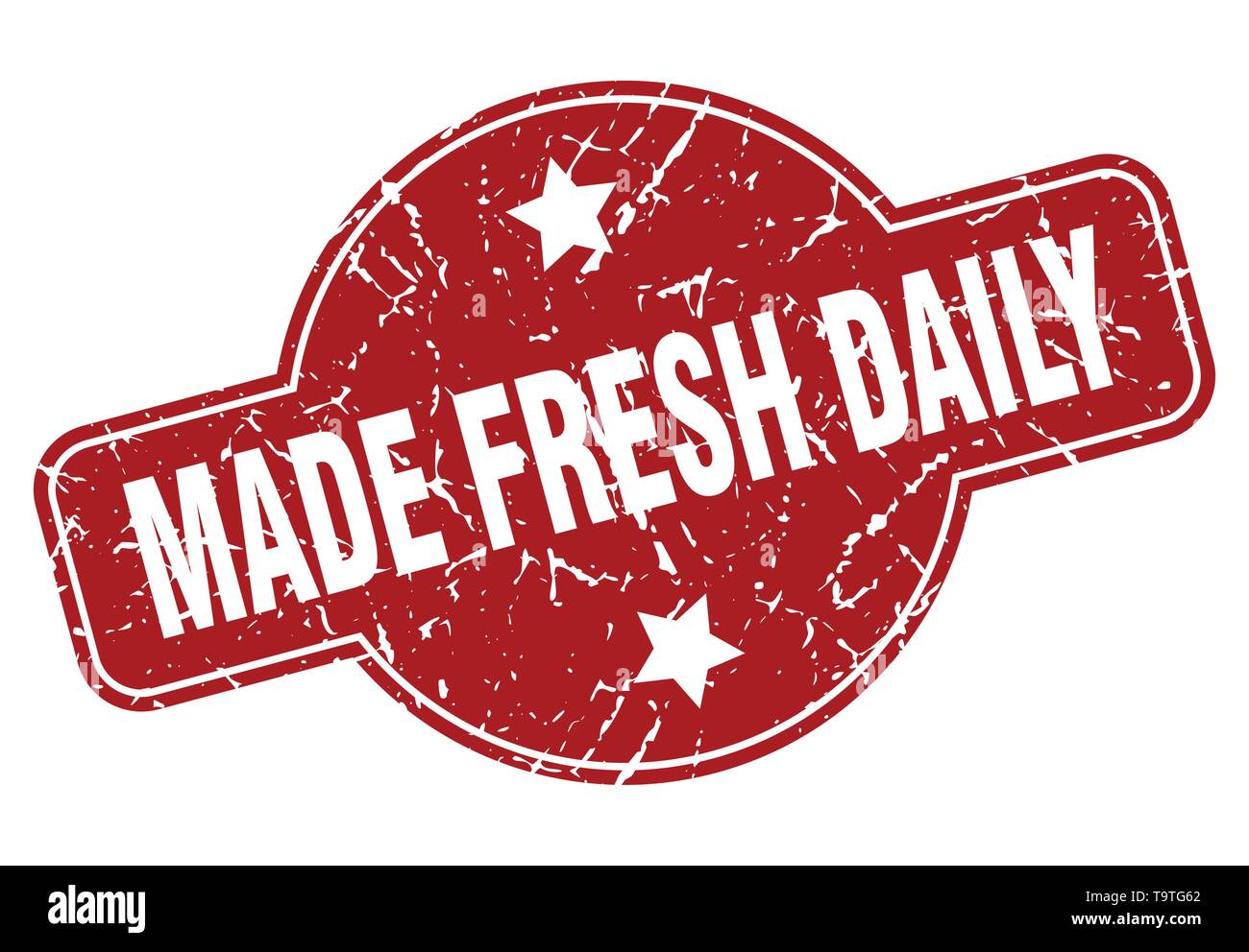 Made fresh daily stamp sign hi-res stock photography and images - Alamy