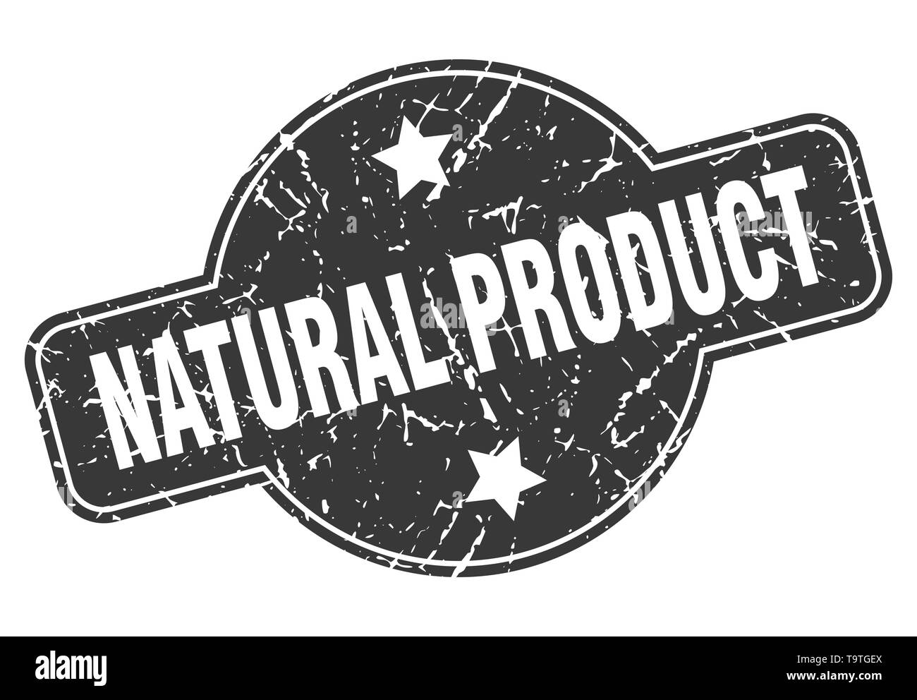 natural product round grunge isolated stamp Stock Vector Image & Art ...