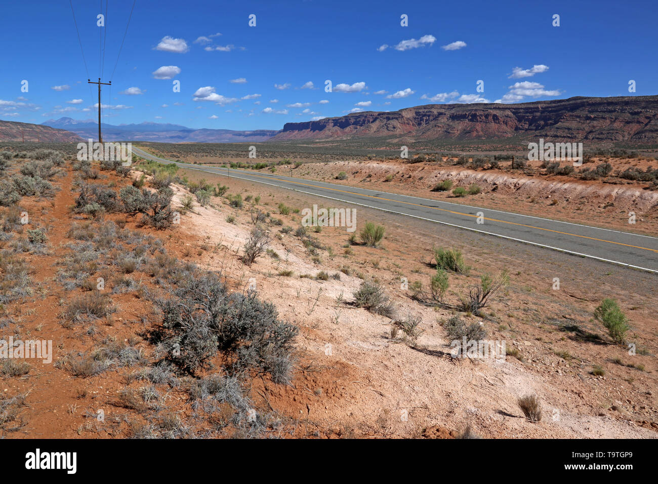 The open road of Colorado State Highway 90 between Paradox and Bedrock ...