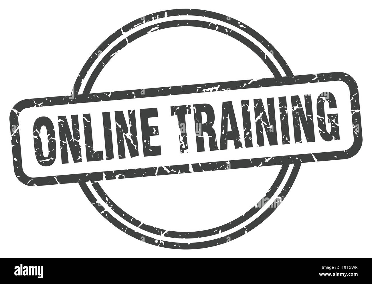 online training vintage stamp. online training sign Stock Vector Image ...