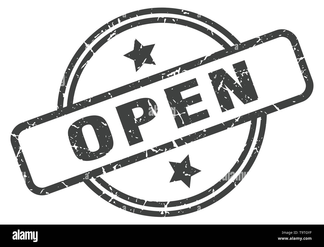 open stamp isolated on white Stock Vector Image & Art - Alamy