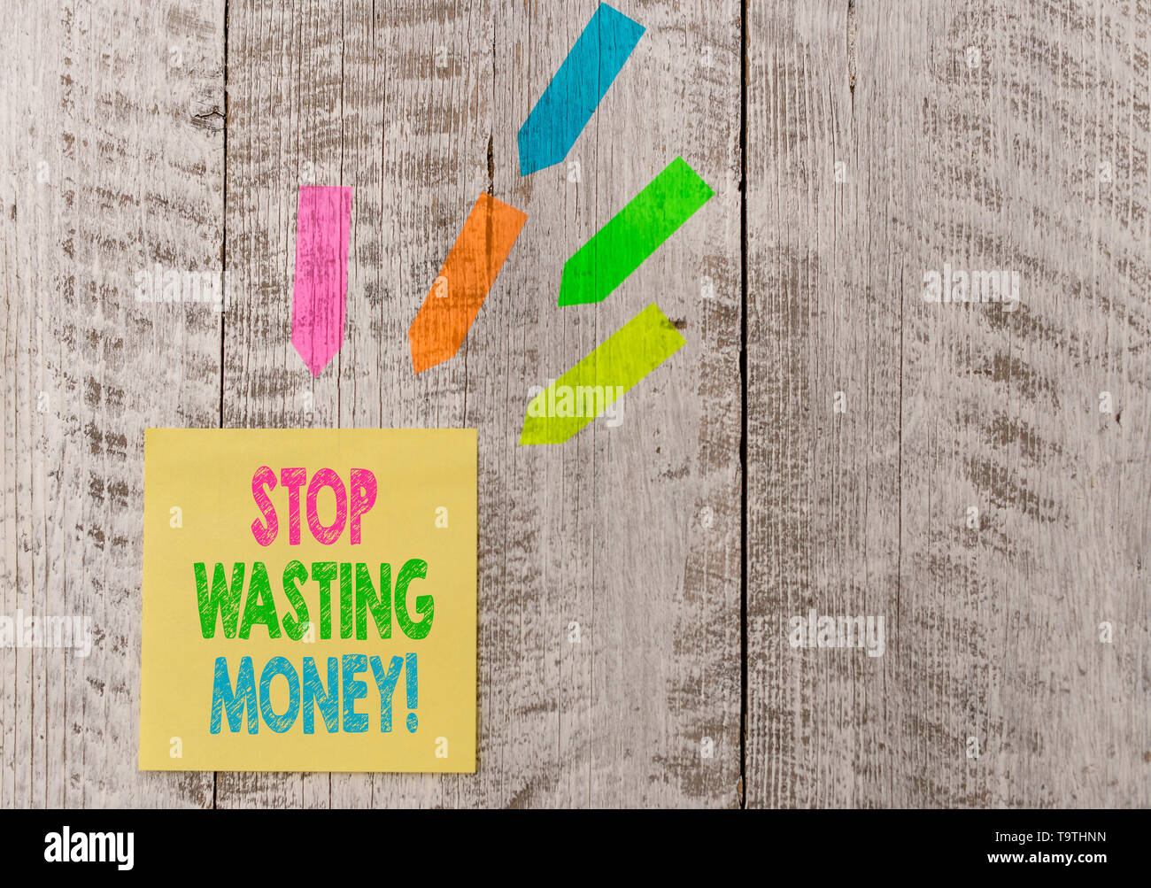 Conceptual hand writing showing Stop Wasting Money. Concept meaning ...