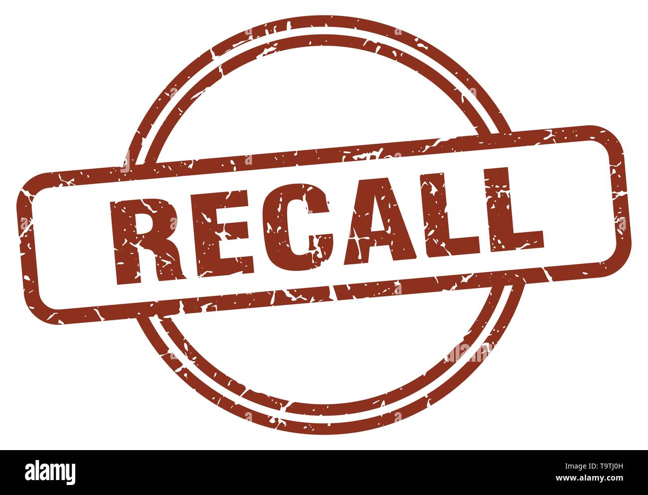 recall stamp isolated on white Stock Vector Image & Art - Alamy
