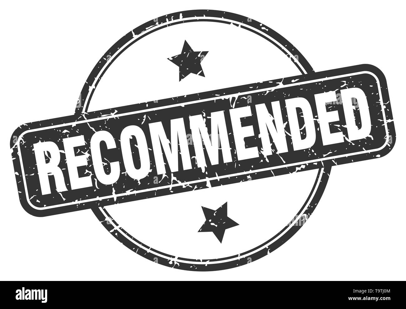 recommended round vintage grunge stamp Stock Vector Image & Art - Alamy