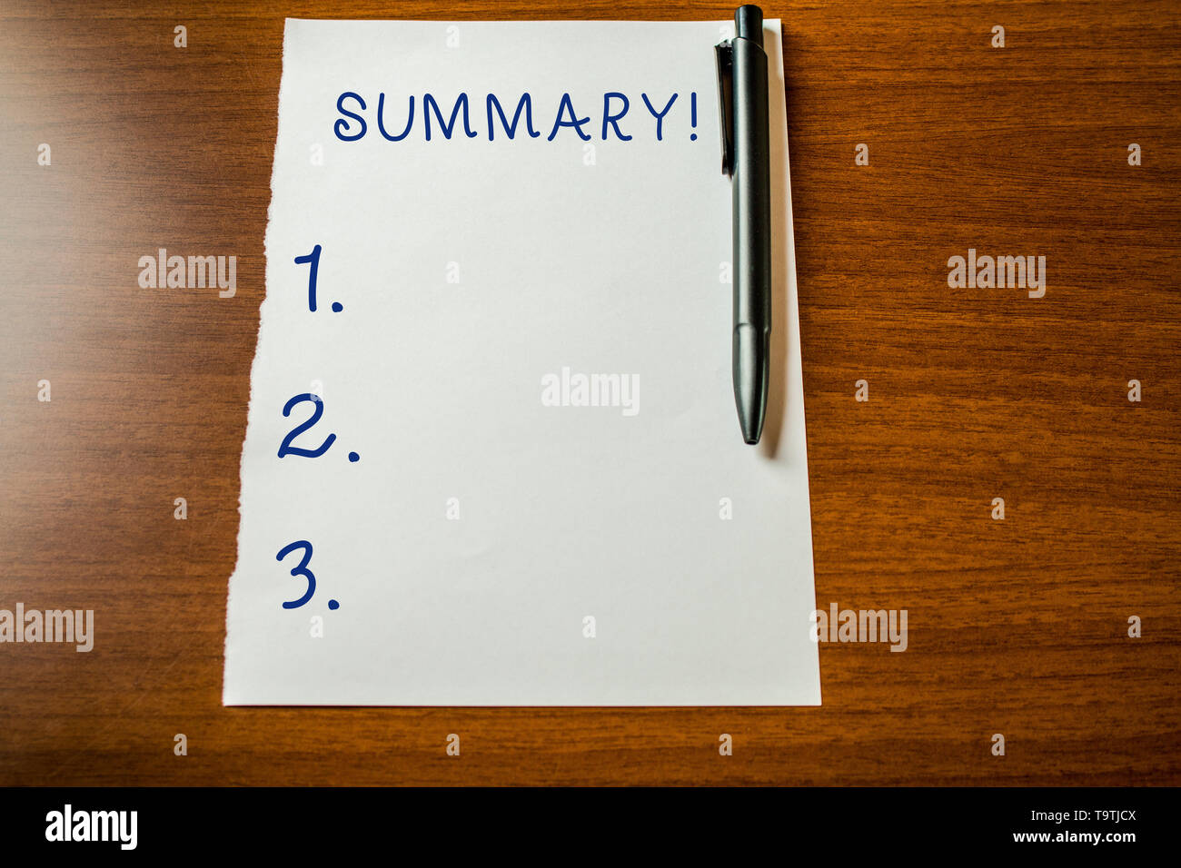 Handwriting text Summary. Conceptual photo brief statement or account of main points of ...