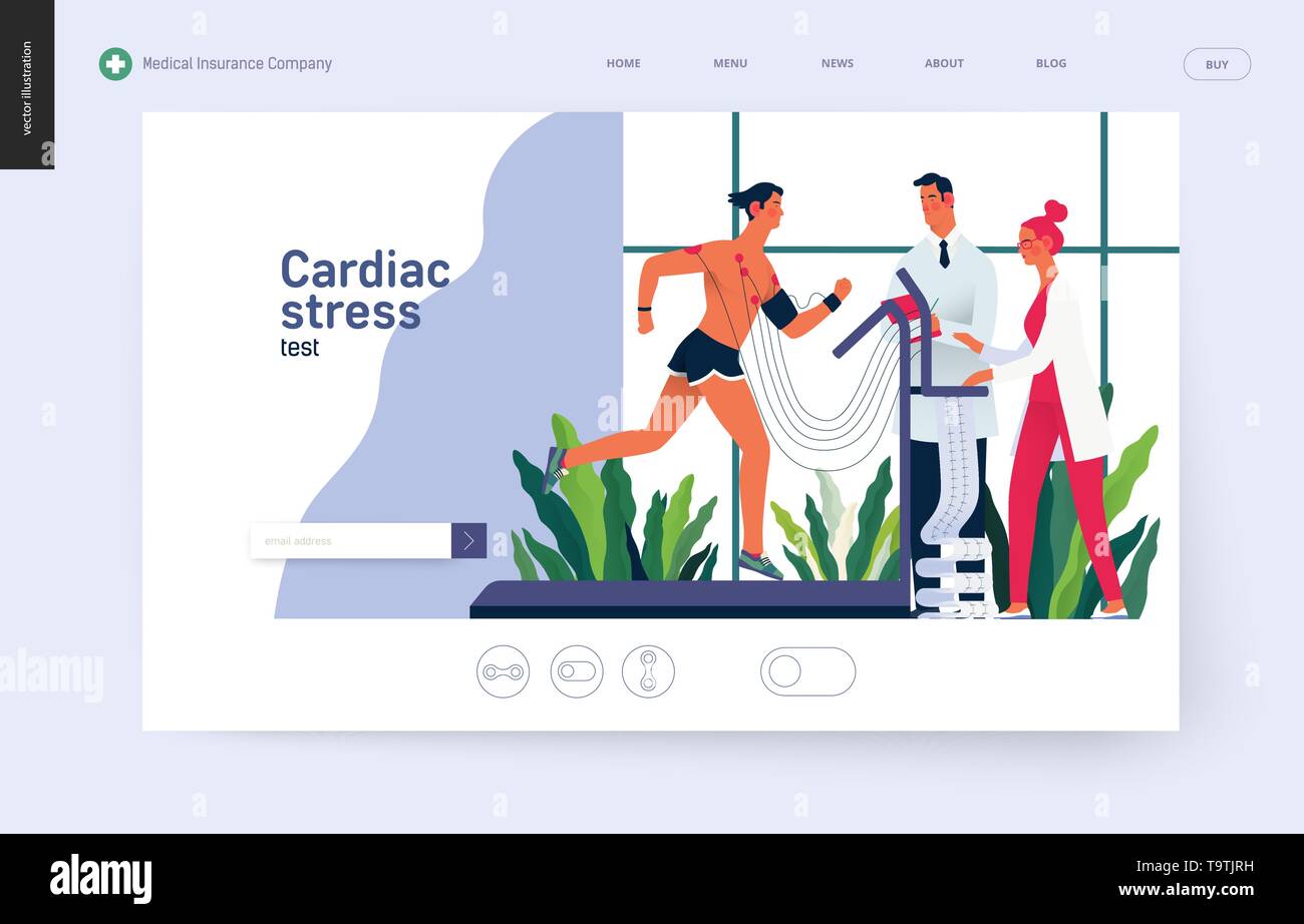 Stress test treadmill Stock Vector Images - Alamy