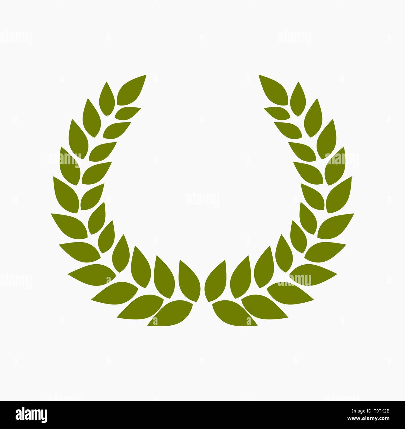 Green laurel wreath. Vector illustration Stock Vector Image & Art - Alamy