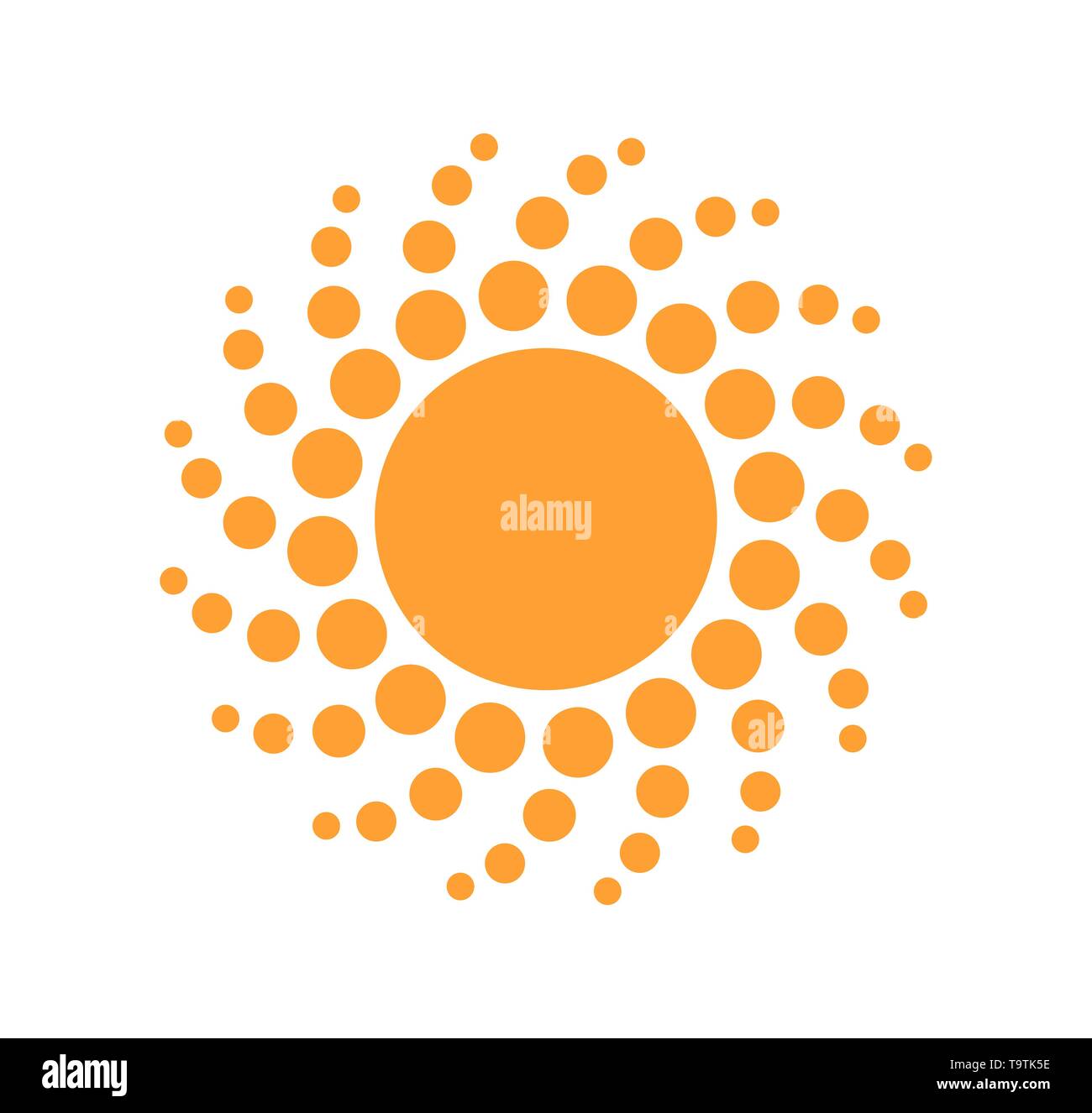 Sun dots icon. Vector illustration Stock Vector Image & Art - Alamy