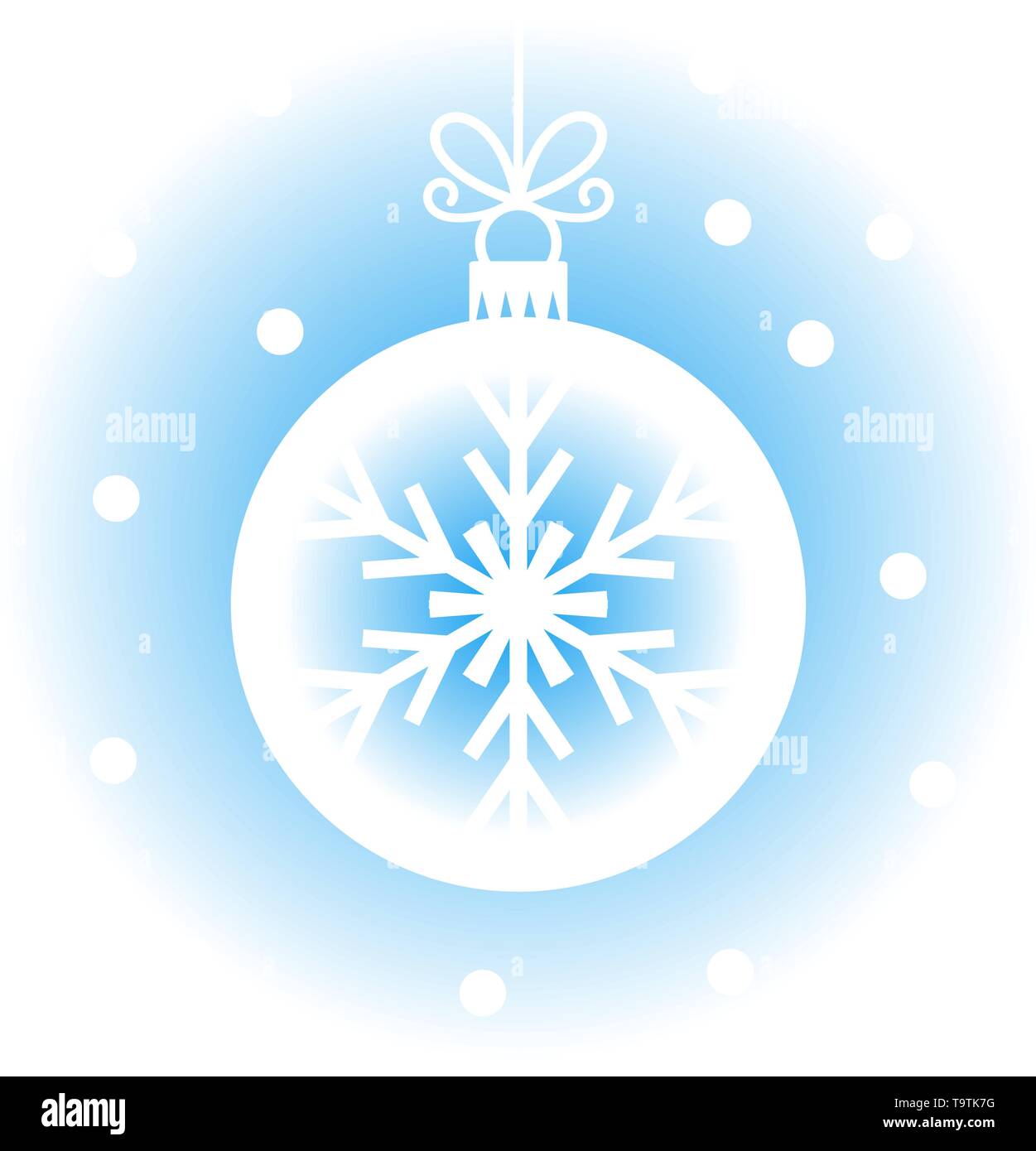 Christmas winter white bauble with snowflake illustration Stock Vector ...