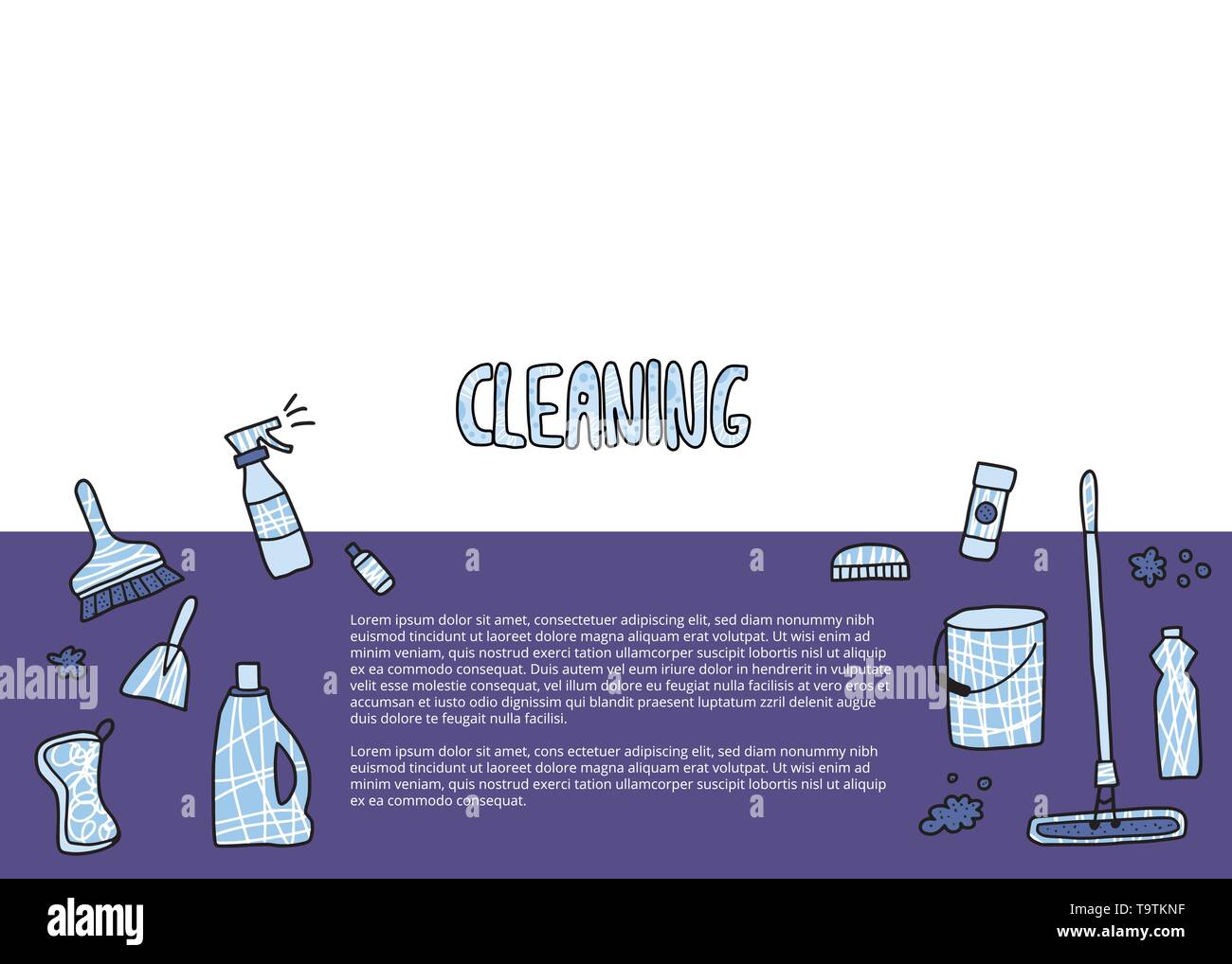 Cleaning tools. Vector set of cleaning equipment. Collection of ...
