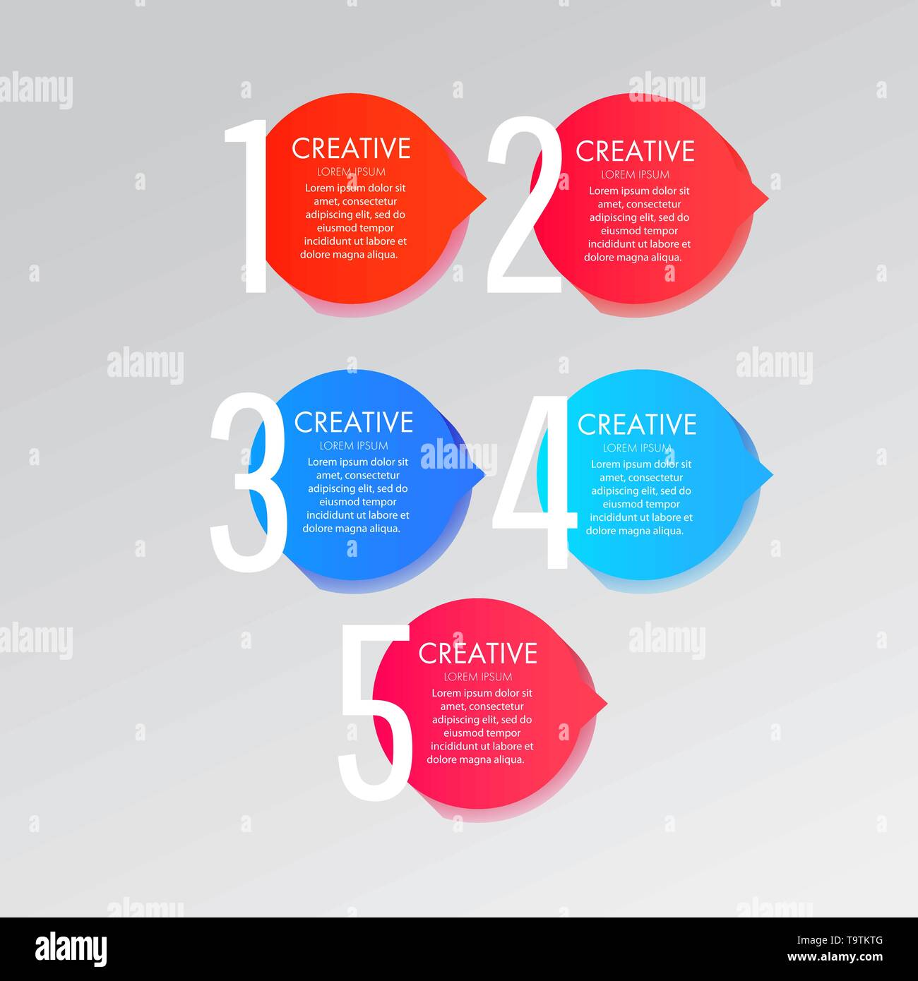 Presentation business circle template with colorful round elements ...