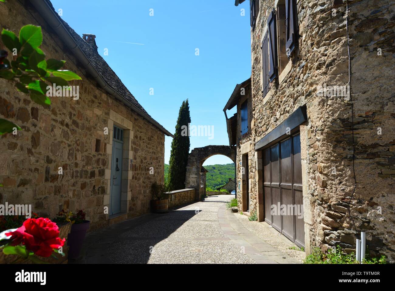 The picturesque streets of Najac, one of the most beautiful villages in ...