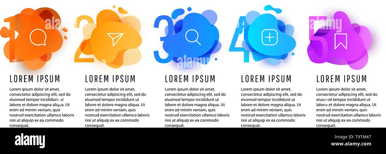 Creative concept of gradient graph elements, diagrams Stock Vector ...