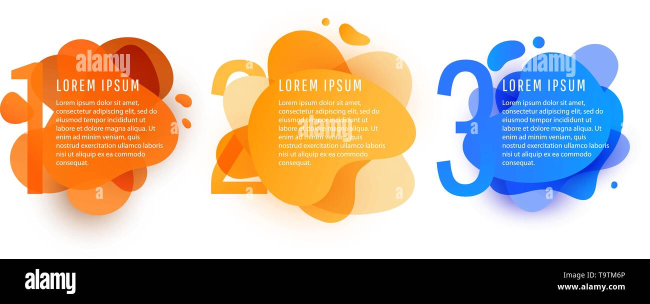 Presentation business shapes template with colorful round elements ...