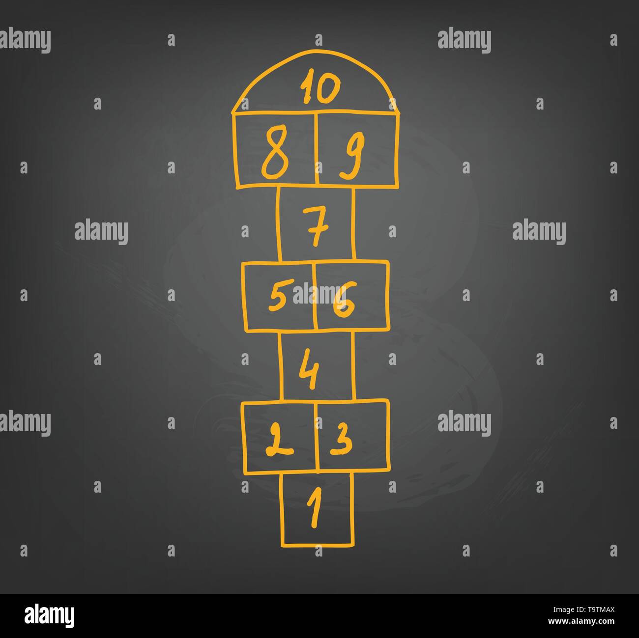 Illustration with hopscotch game. Vector concept design Stock Vector ...