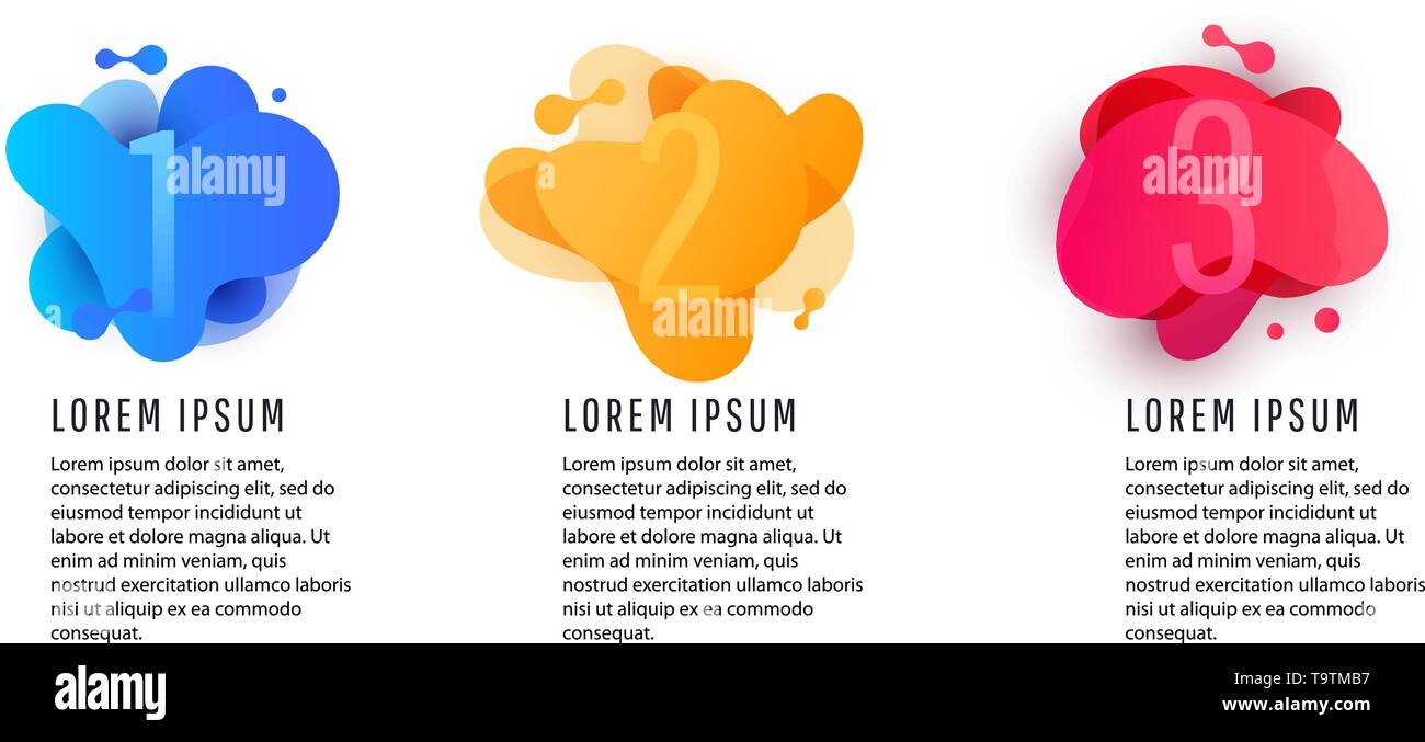 Presentation business shapes template with colorful round elements ...