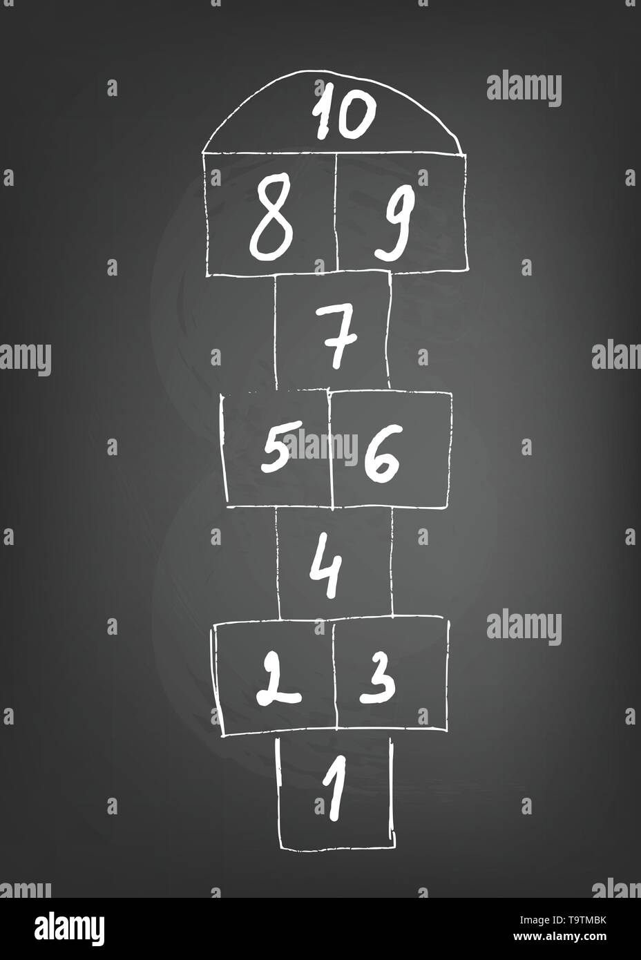 Illustration with hopscotch game. Vector concept design Stock Vector ...