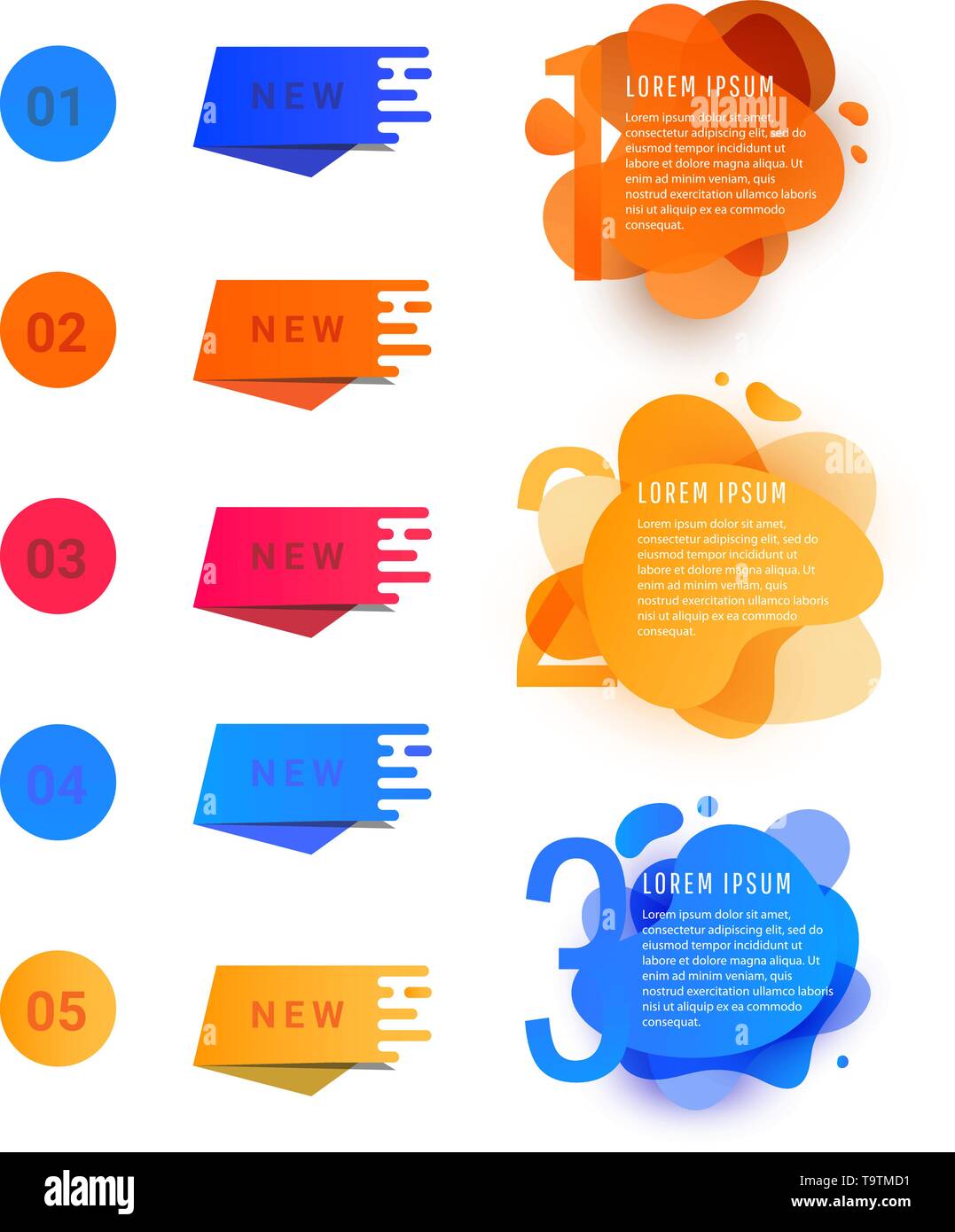 Presentation business circle template with colorful round elements ...