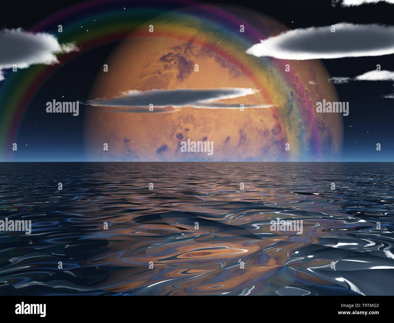 Ocean surface on water planet Stock Photo - Alamy