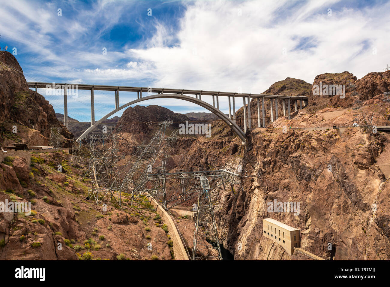 Hoover dam bridge construction hi-res stock photography and images - Alamy