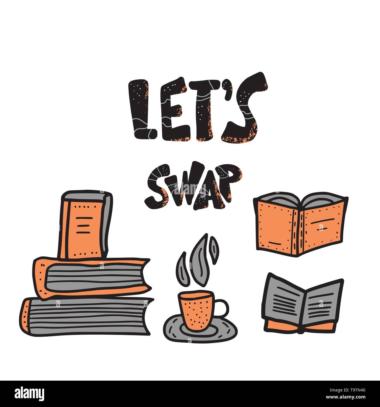 Lets Swap lettering with doodle style decoration. Quote for exchange ...
