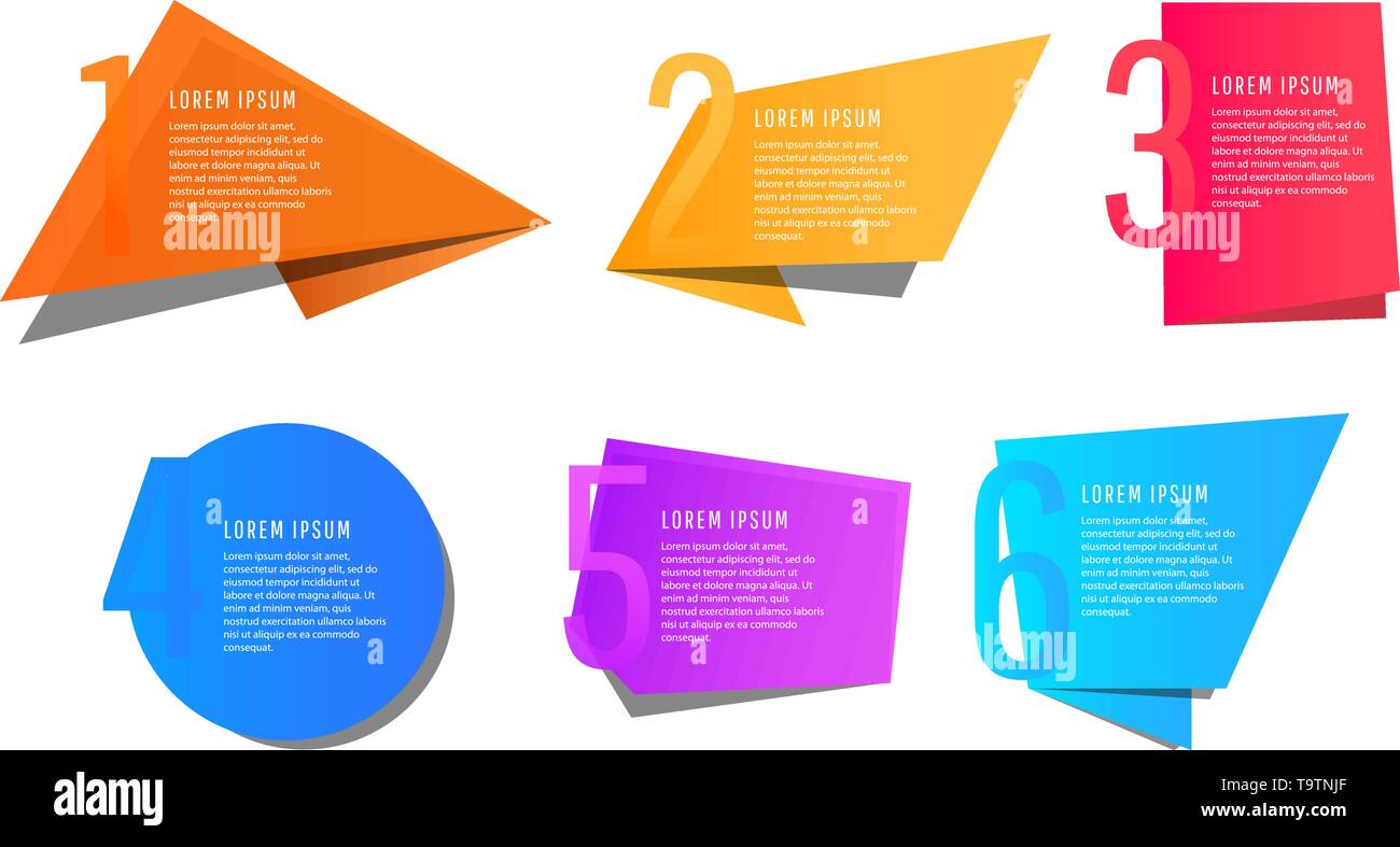 Presentation business shapes template with colorful round elements ...