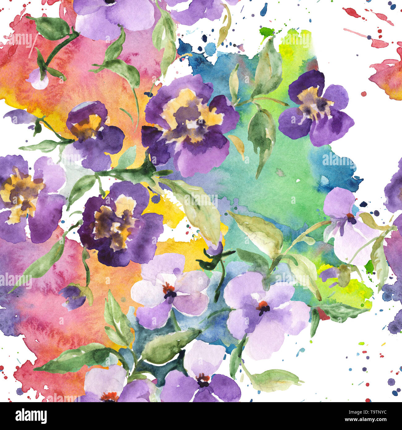 Bouquet floral botanical flowers. Watercolor background illustration ...