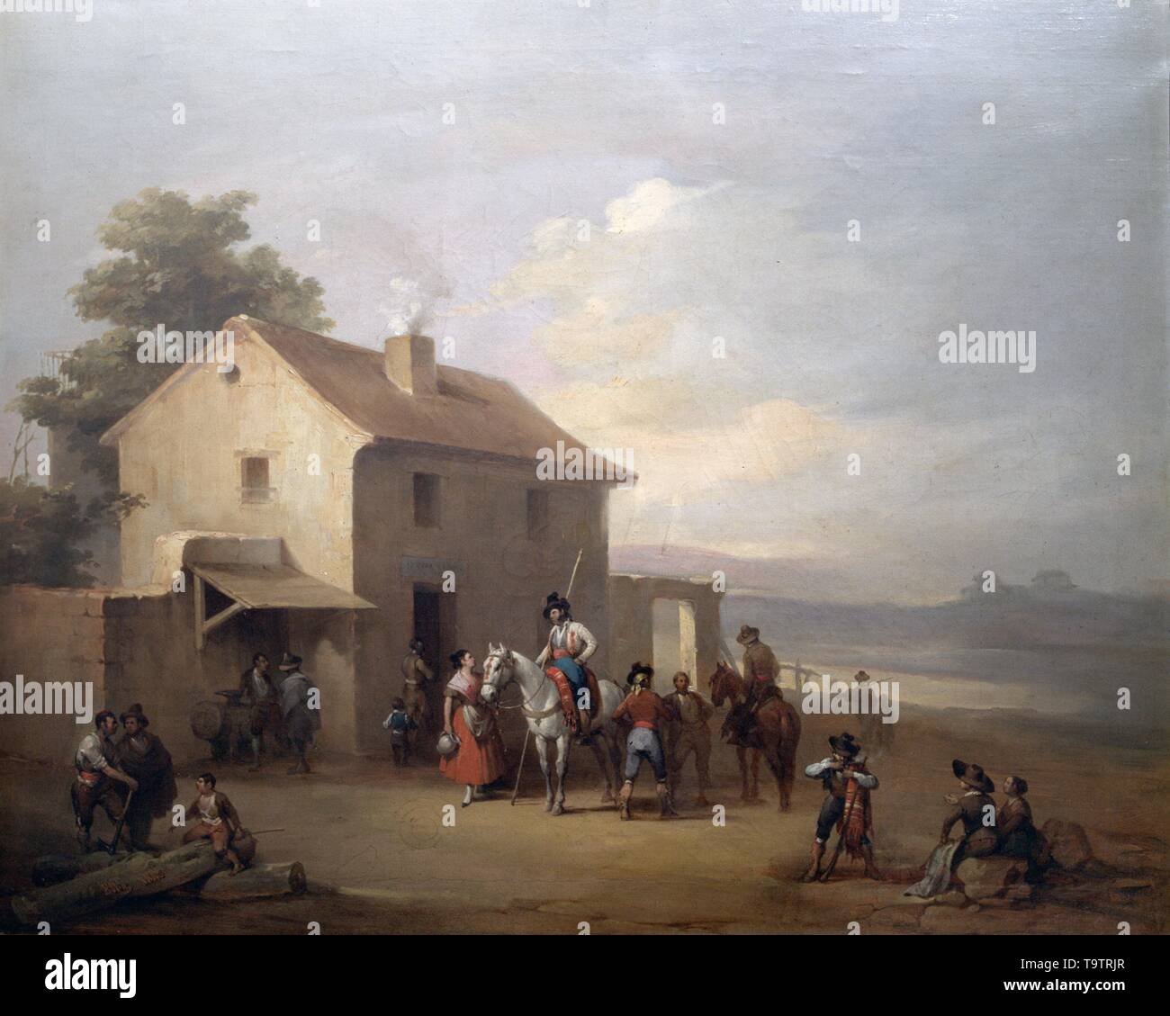 ELBO, JOSE PINTOR ESPA¿OL. UBEDA 1804-1844 " UNA VENTA ", OLEO 1843 ...