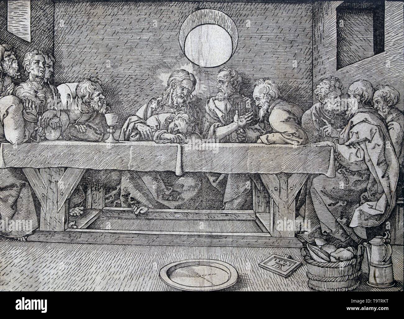 ALBERTO DURERO PINTOR ALEMAN . 1471 - 1528 LA SANTA CENA GRABADO REAL ...
