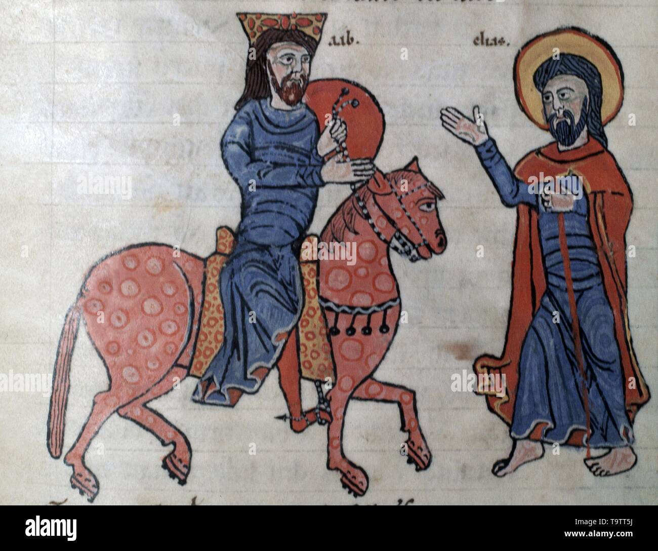 ELIAS PROFETA MINIATURA BIBLIA SIGLO XII EN SAN ISIDORO DE LEON Stock ...