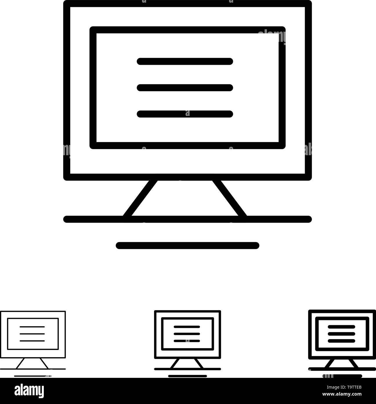 Thin monitor Stock Vector Images - Alamy