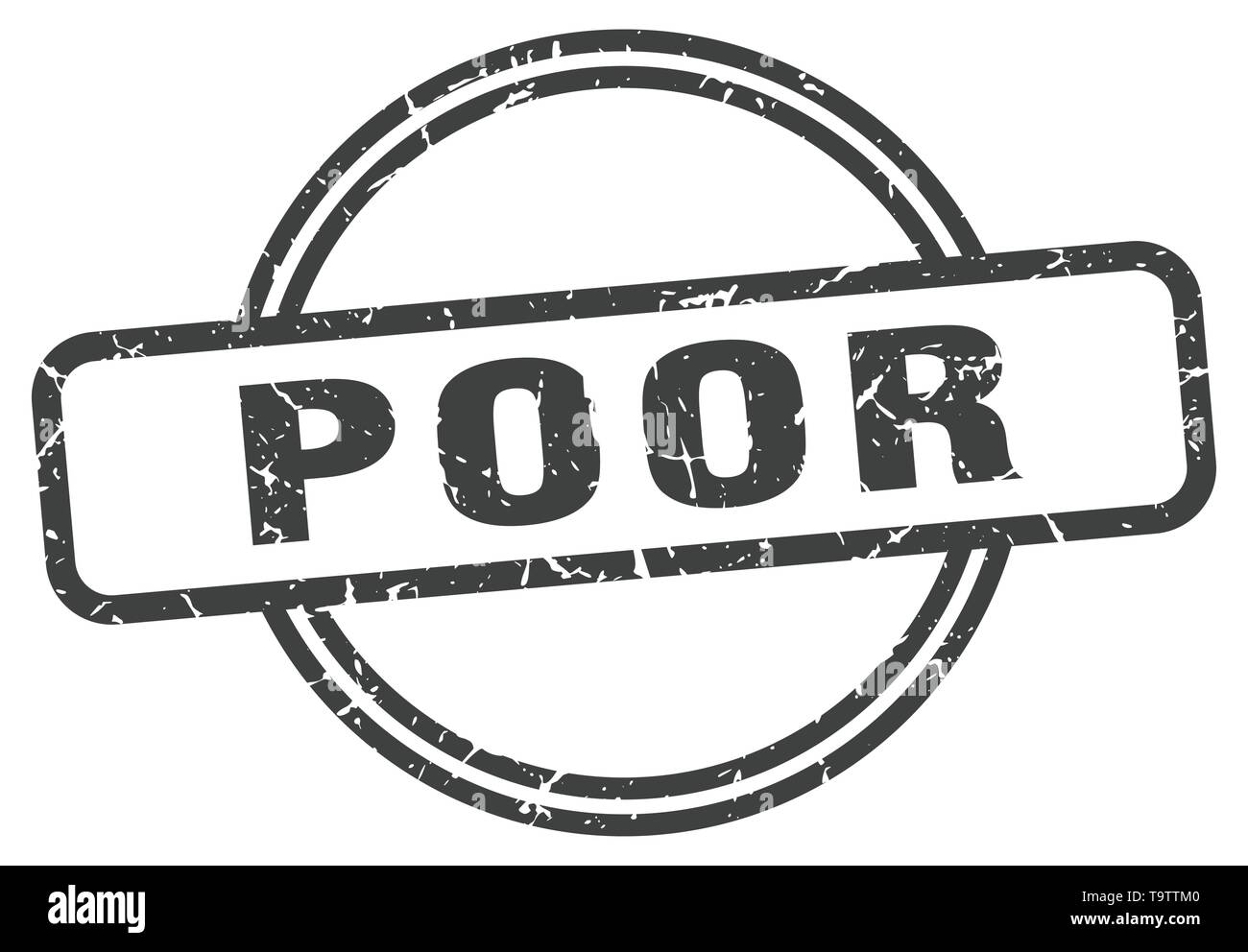 Poor sign black round hi-res stock photography and images - Alamy