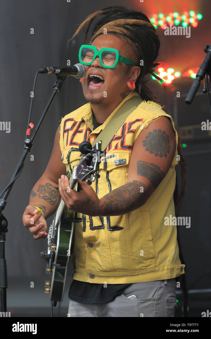 Quebec,Canada. Canadian reggae band Danny Rebel & the KGB perform live ...