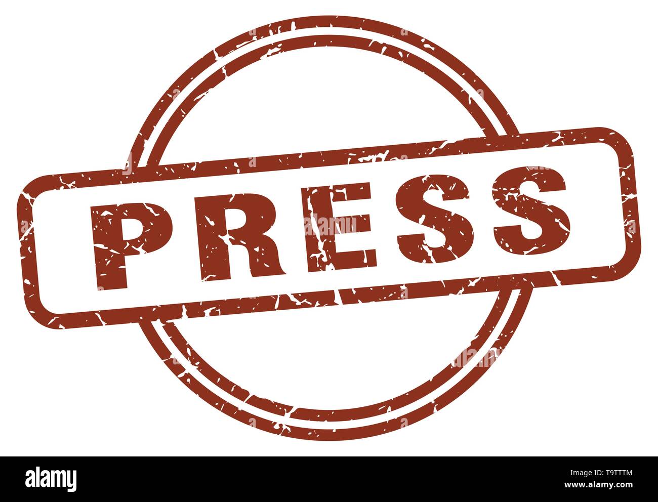 press stamp isolated on white Stock Vector Image & Art - Alamy