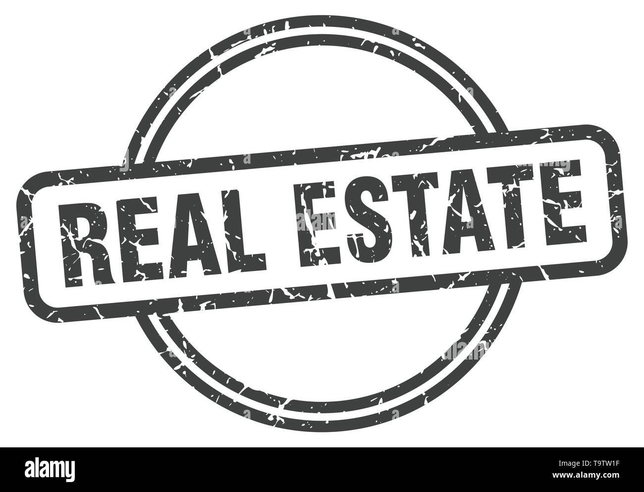 Real estate stamp label Black and White Stock Photos & Images - Alamy