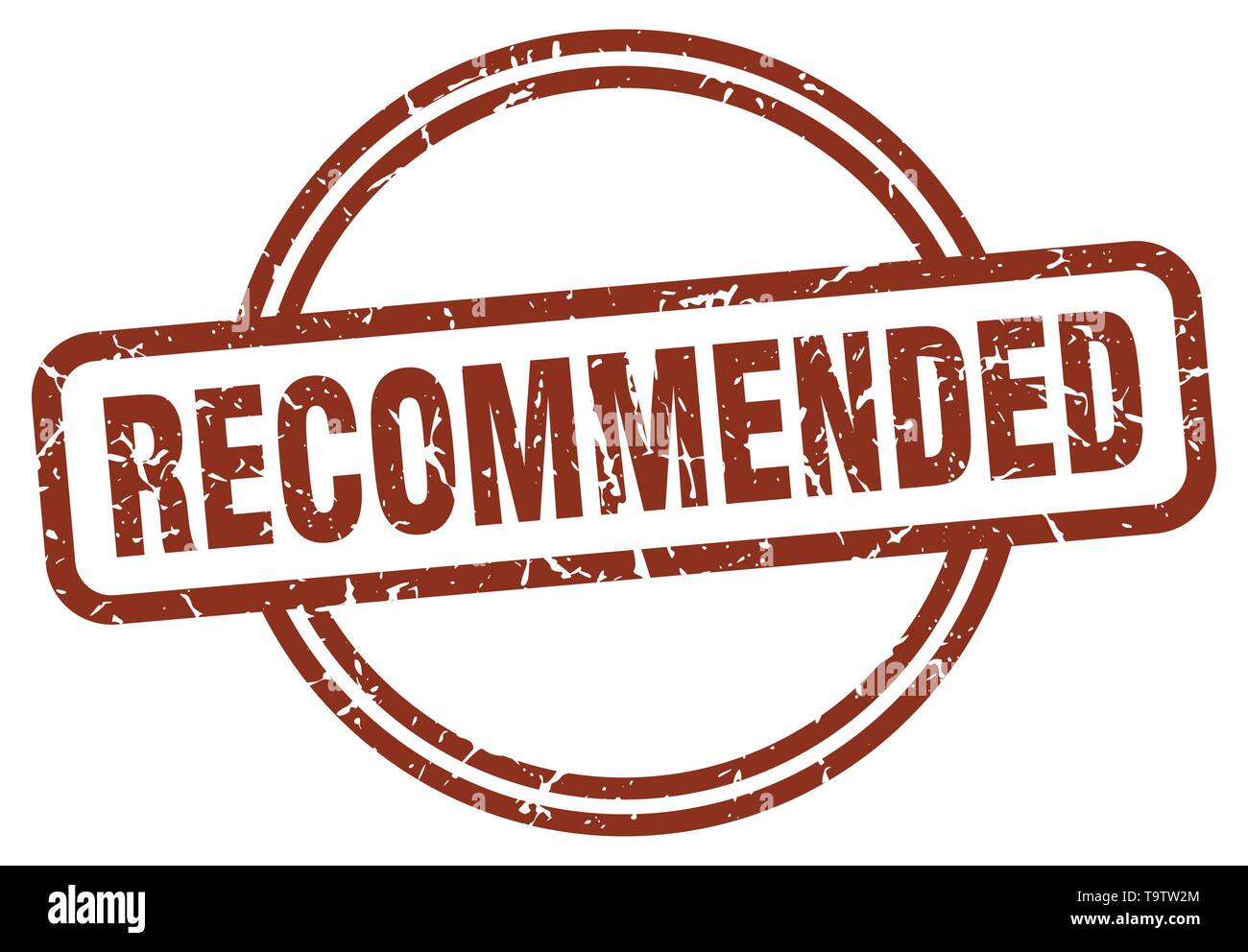 recommended stamp isolated on white Stock Vector Image & Art - Alamy