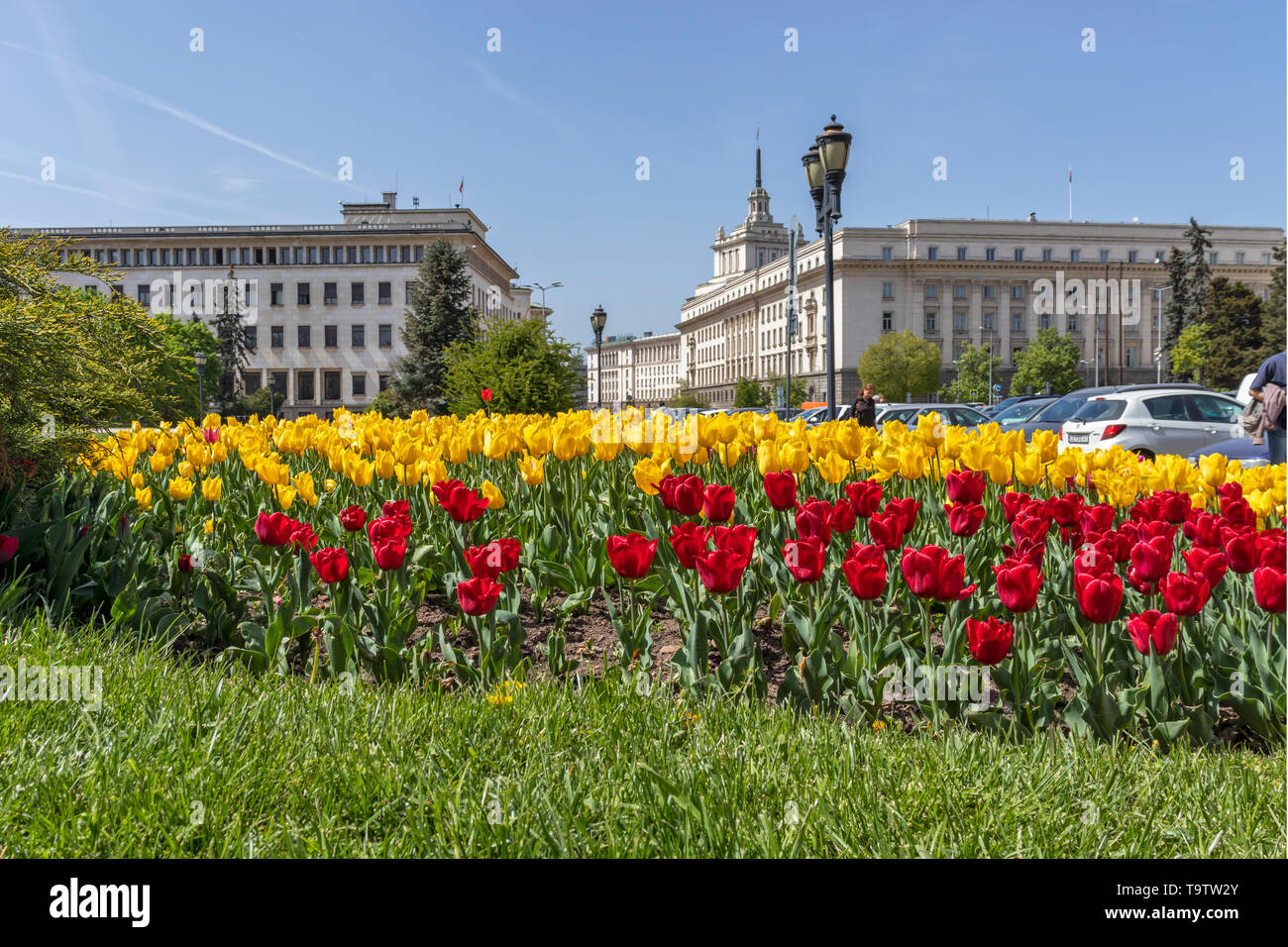 SOFIA, BULGARIA - APRIL 24, 2019: Panoramic view of Knyaz Alexander I ...