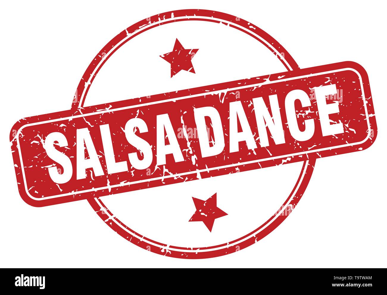 salsa dance vintage round isolated stamp Stock Vector Image & Art - Alamy