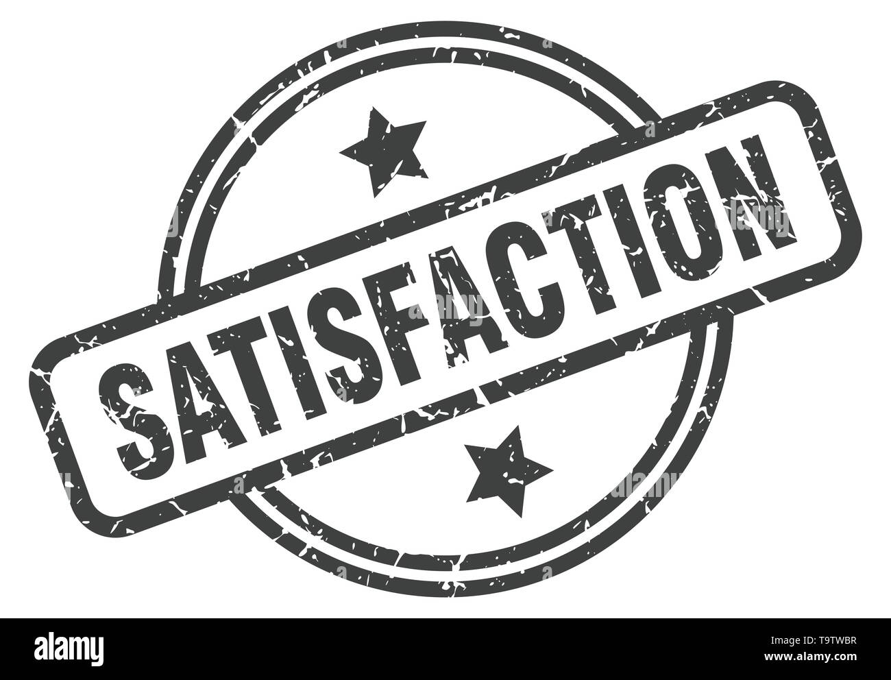 satisfaction stamp isolated on white Stock Vector Image & Art - Alamy