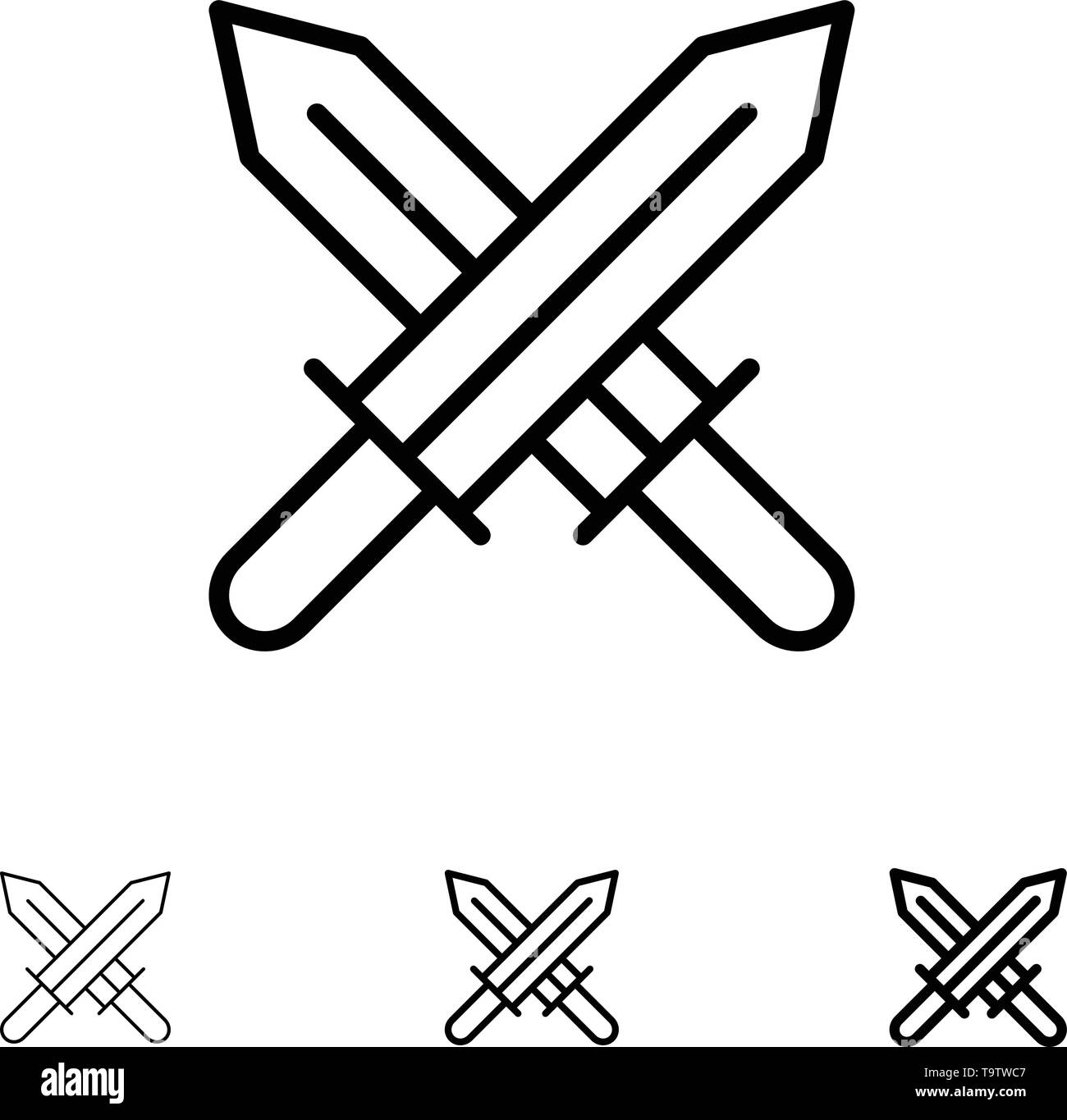 Drawn swords Black and White Stock Photos & Images - Alamy