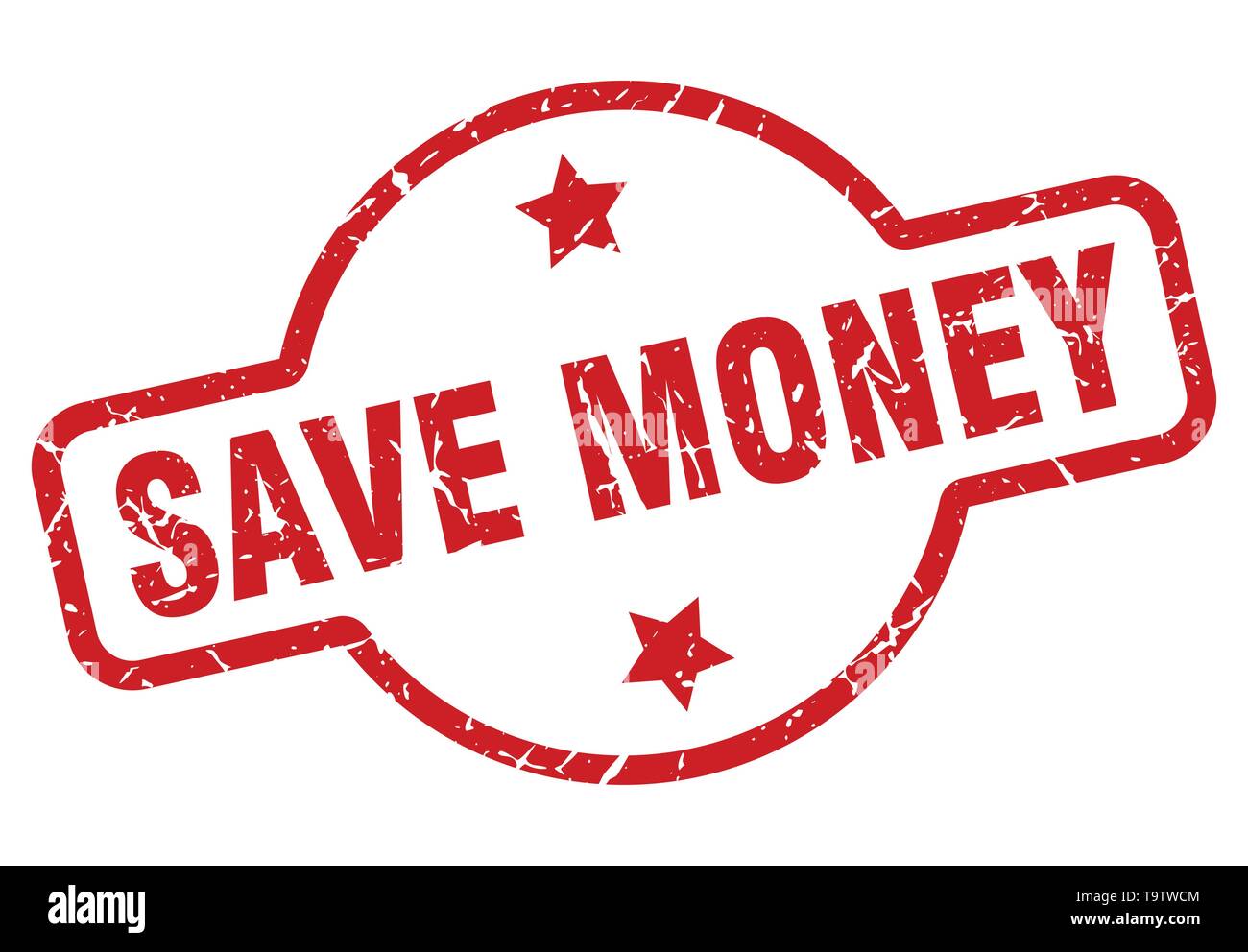 save money stamp isolated on white Stock Vector Image & Art - Alamy