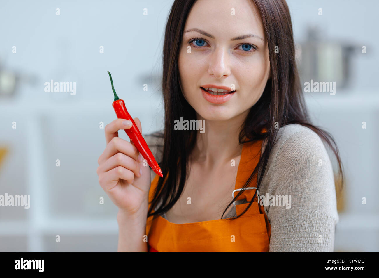 Chili meal woman woman portrait hi-res stock photography and images - Alamy