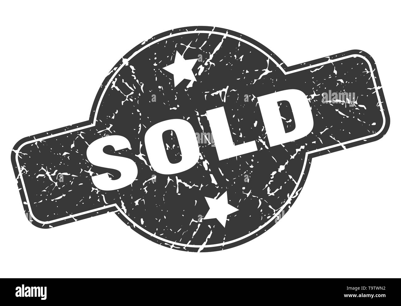 sold round grunge isolated stamp Stock Vector Image & Art - Alamy