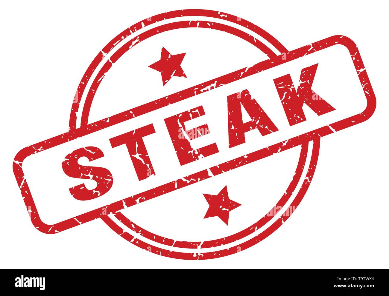 steak round grunge isolated stamp Stock Vector Image & Art - Alamy