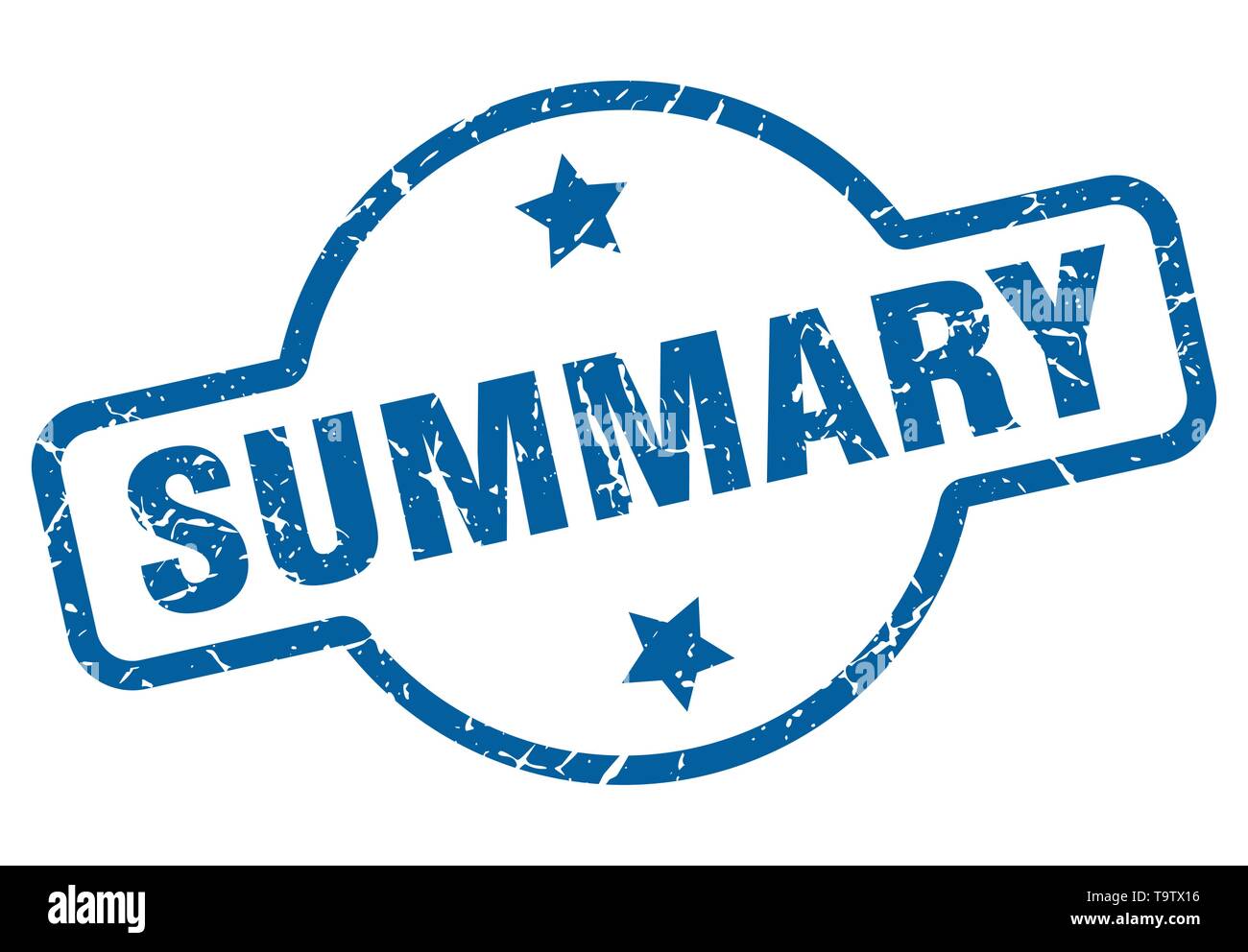 Summary sign round vintage hi-res stock photography and images - Alamy