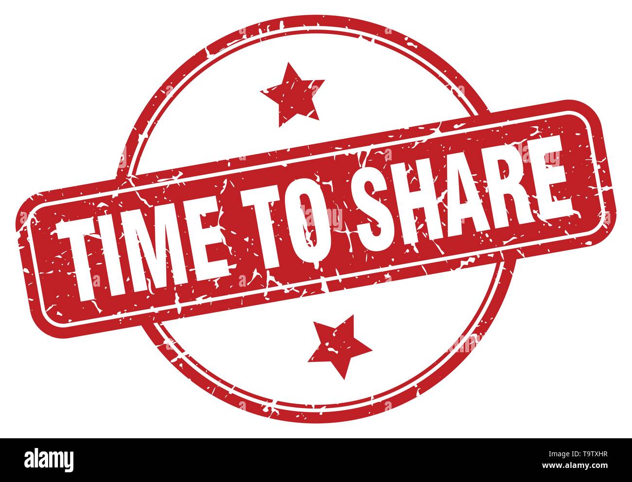 time to share vintage round isolated stamp Stock Vector Image & Art - Alamy