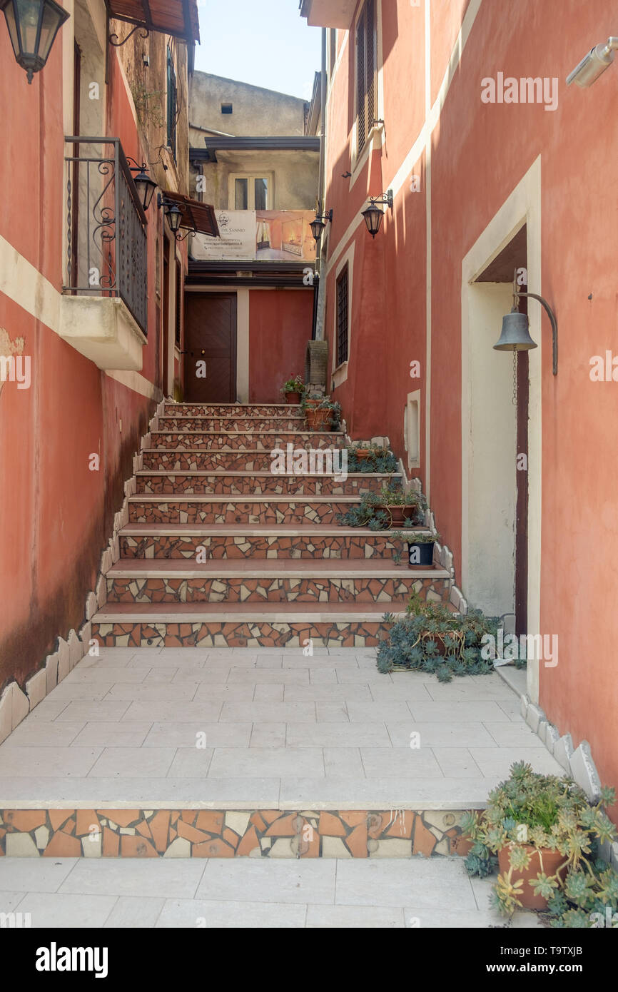 Italian village stairs hi-res stock photography and images - Alamy